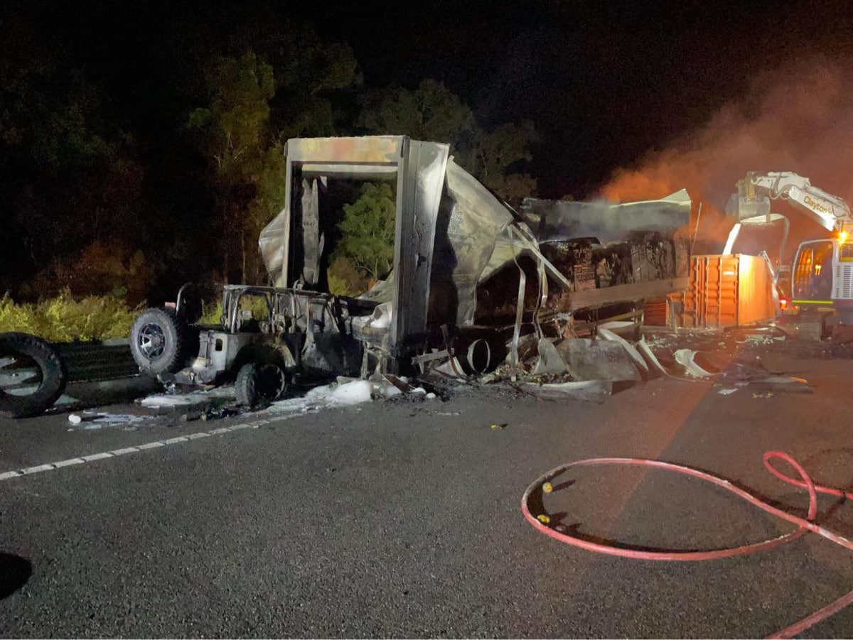 Hero truckie saves woman’s life in fiery Bruce Hwy crash