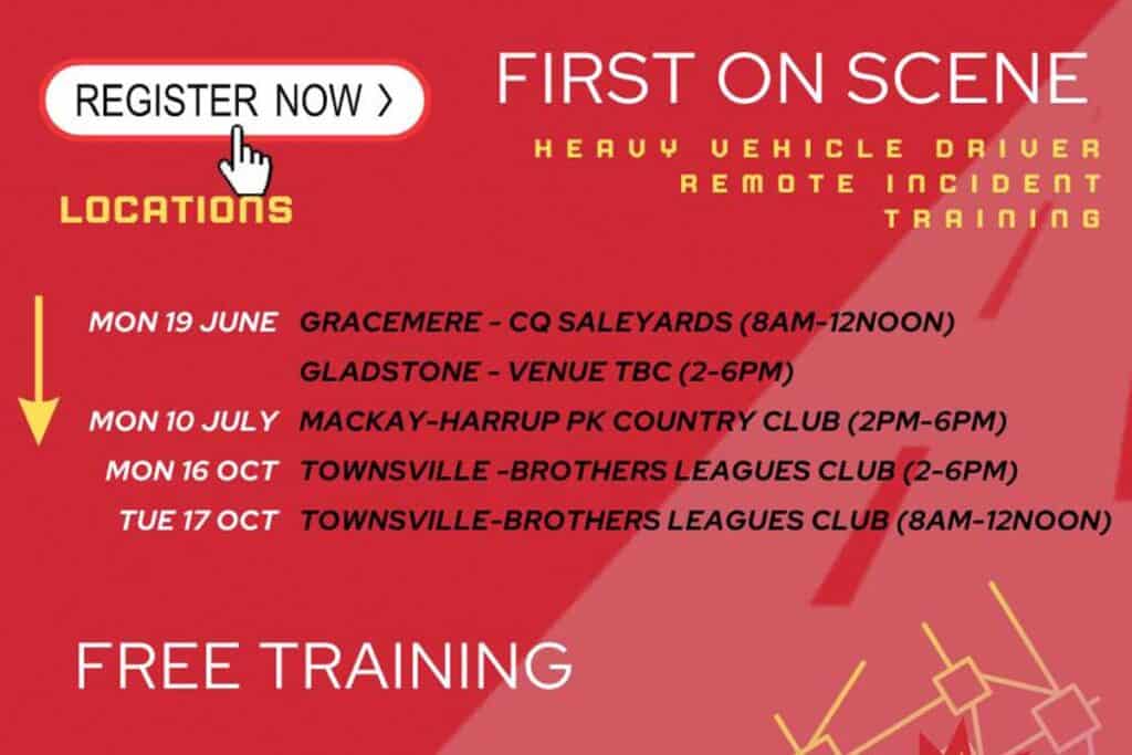 First on scene incident training for heavy vehicle drivers in Queensland
