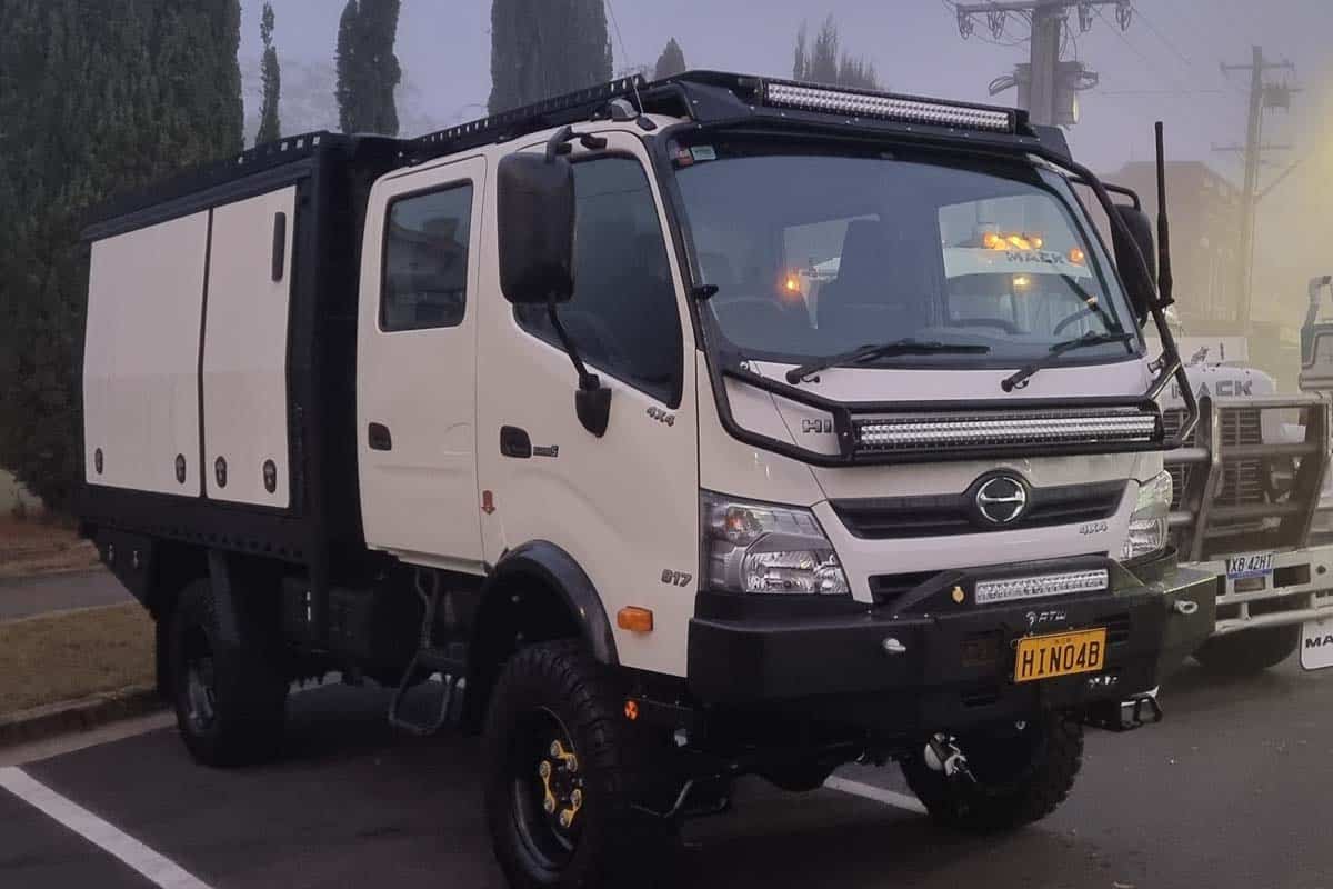 On the road to Casino driving a Hino 300 Series 4x4