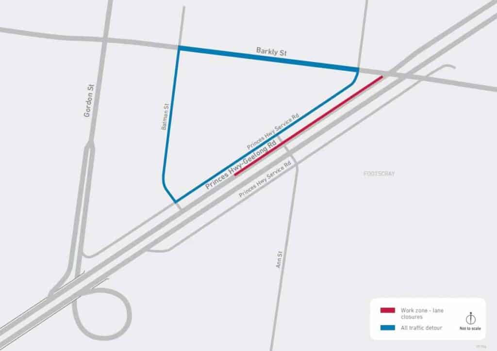 Princes Highway maintenance works