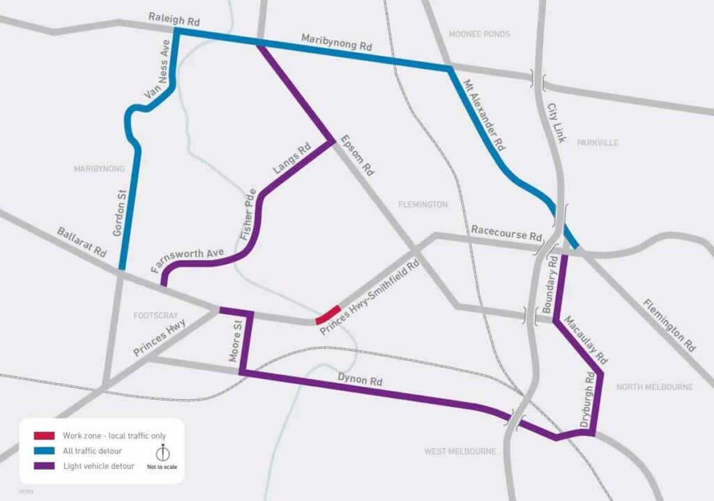 Princes Highway maintenance works
