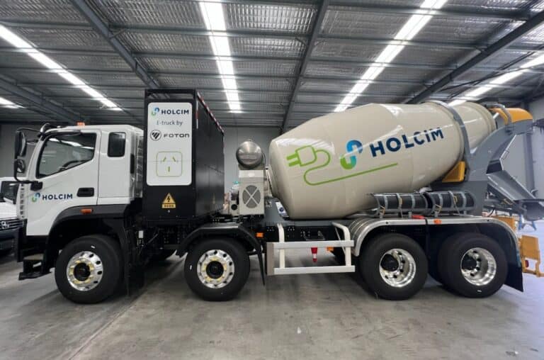 Holcim to trial electric Foton concrete truck in Port Hedland