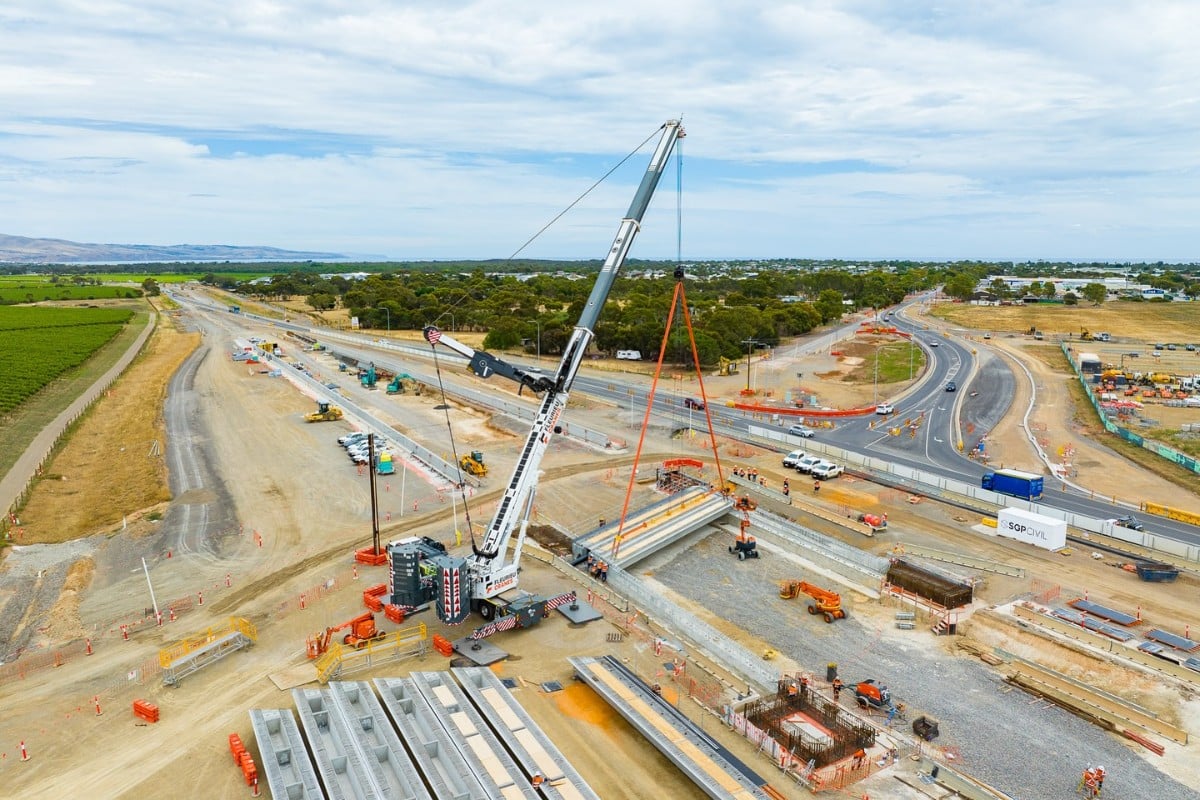 Largest component of SA’s Aldinga Interchange takes shape