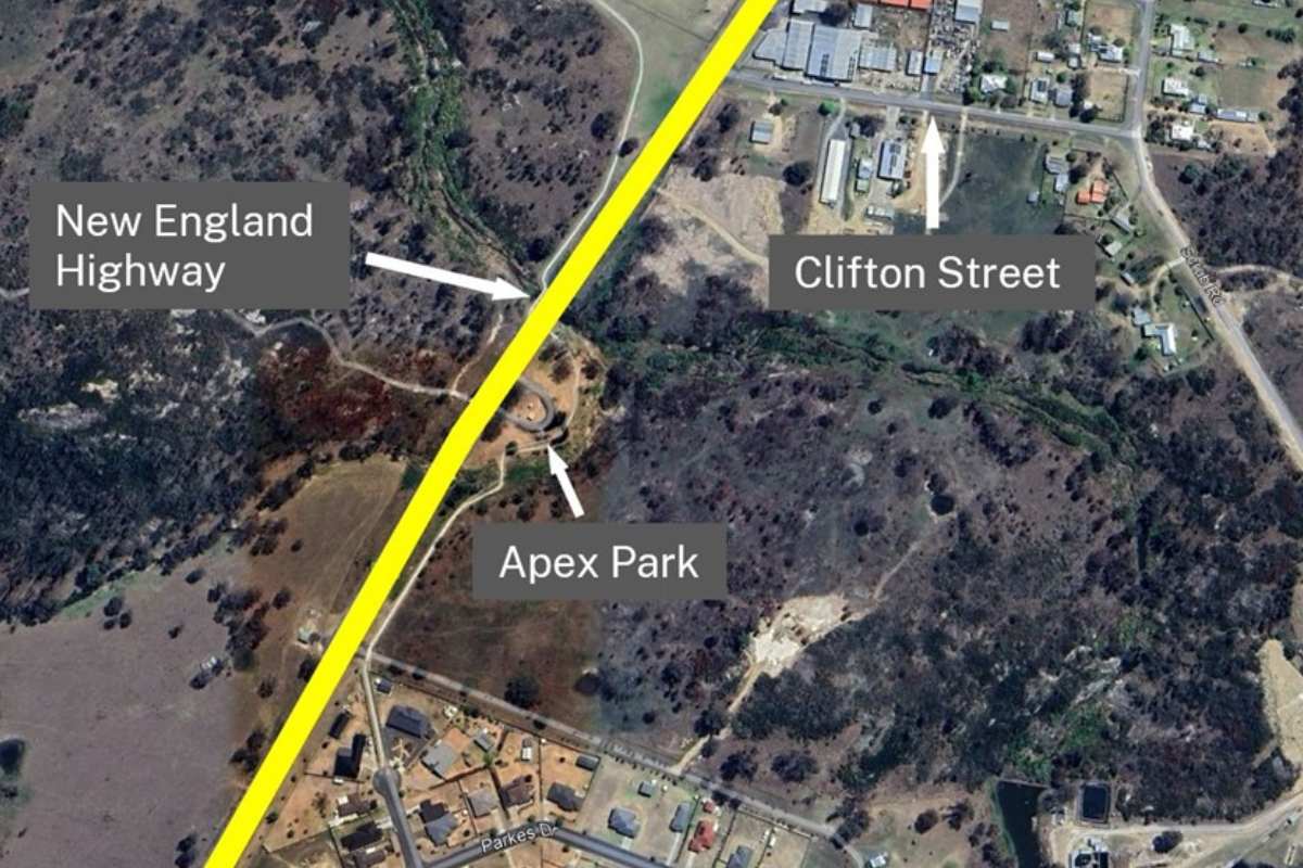 Changed traffic conditions on New England Highway