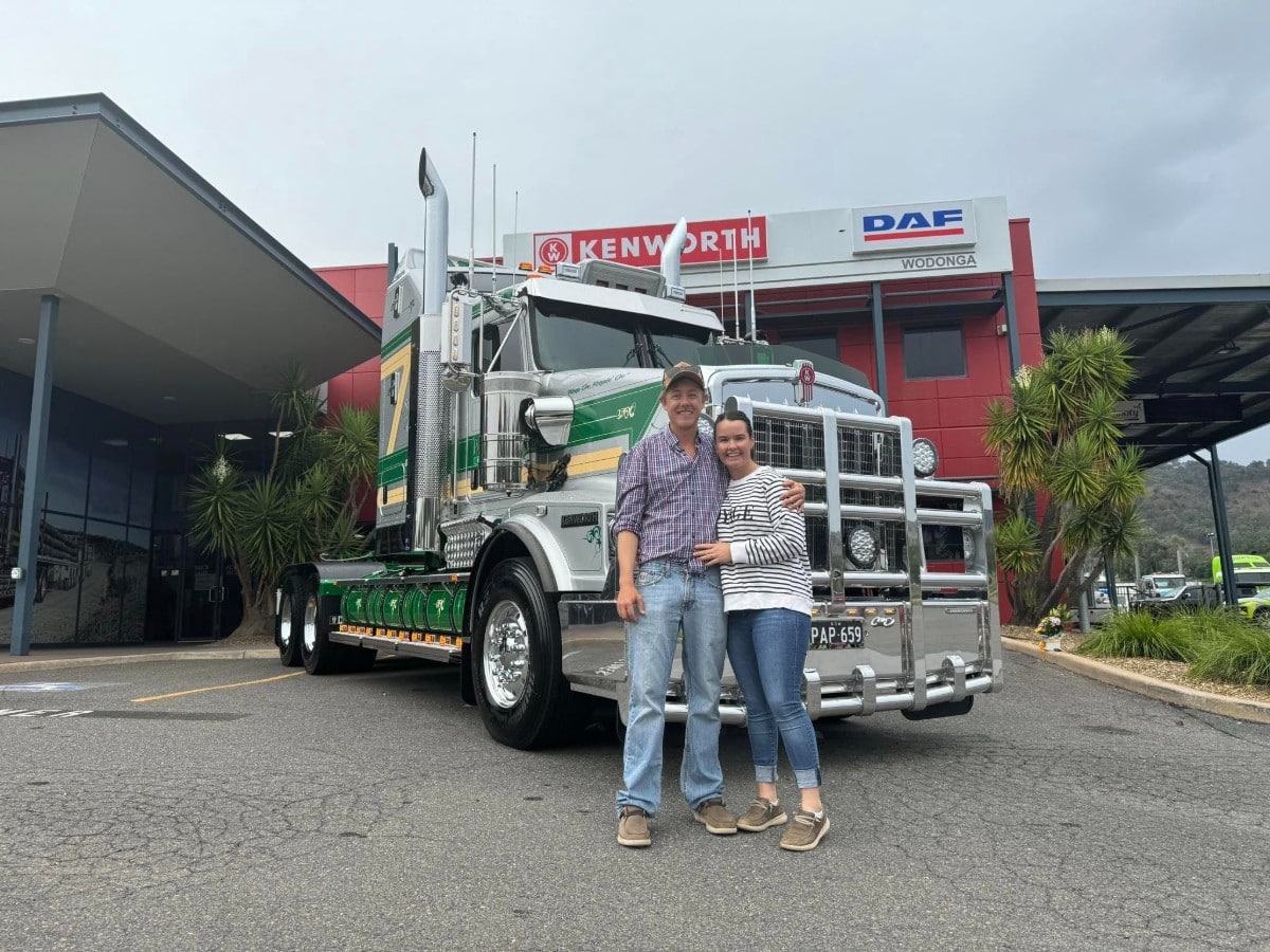 Young operator pops the question while picking up his first brand new ...