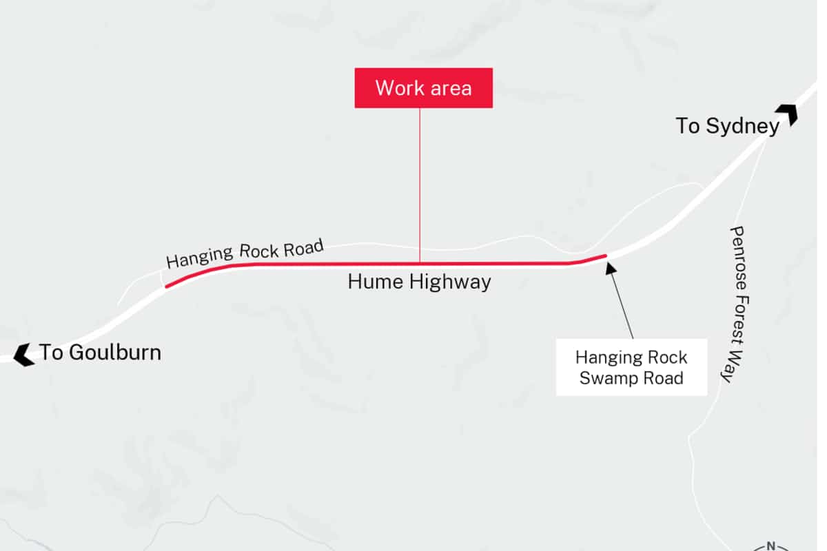 Delays ahead for truckies on Hume Highway at Sutton Forest