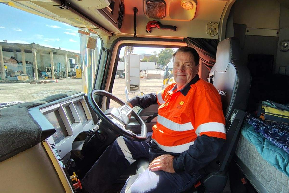 Sydney truckie records memorable milestone behind wheel