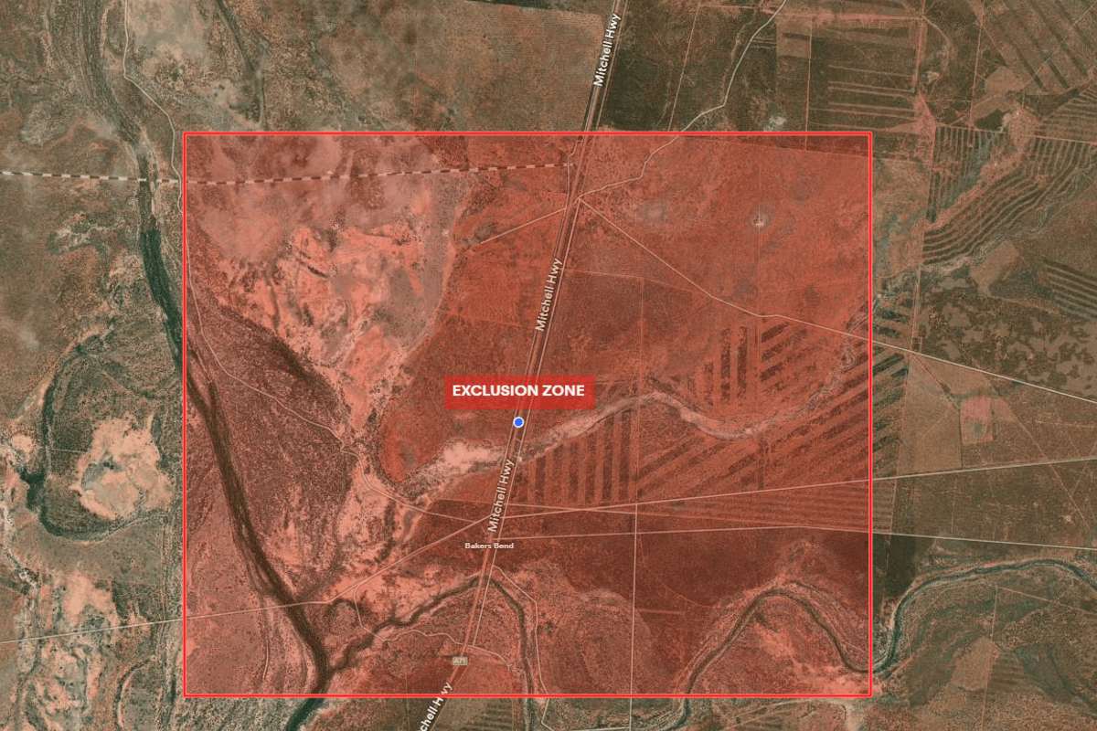 Outback highway remains closed after trailer fire