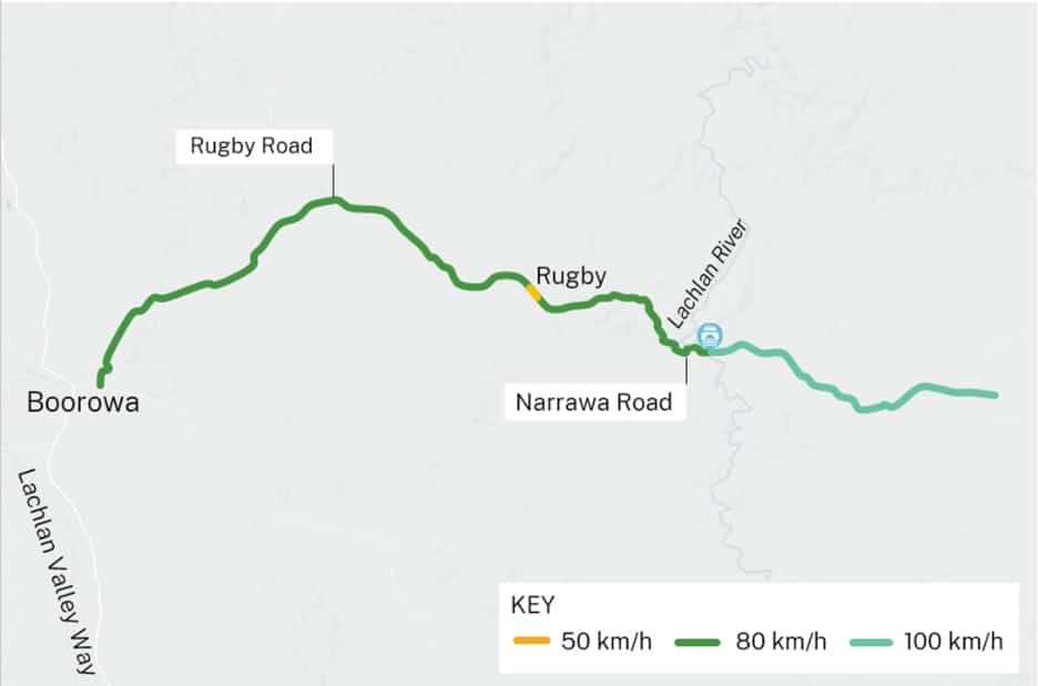 Speed reduction ahead on regional NSW roads