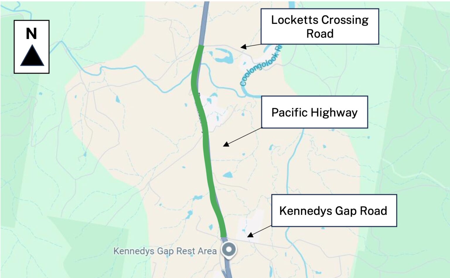 Changed overnight traffic conditions on section of Pacific Highway