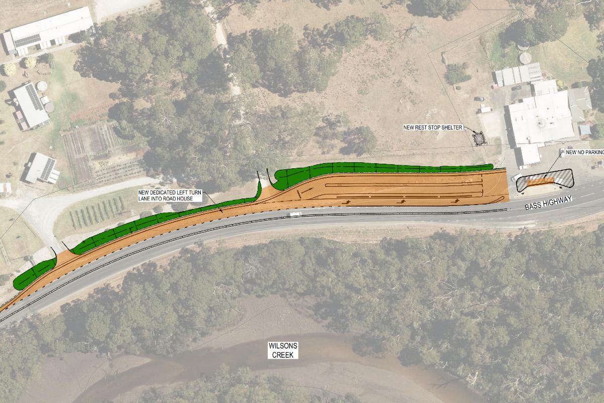 New truckies' rest area in the works on Bass Highway