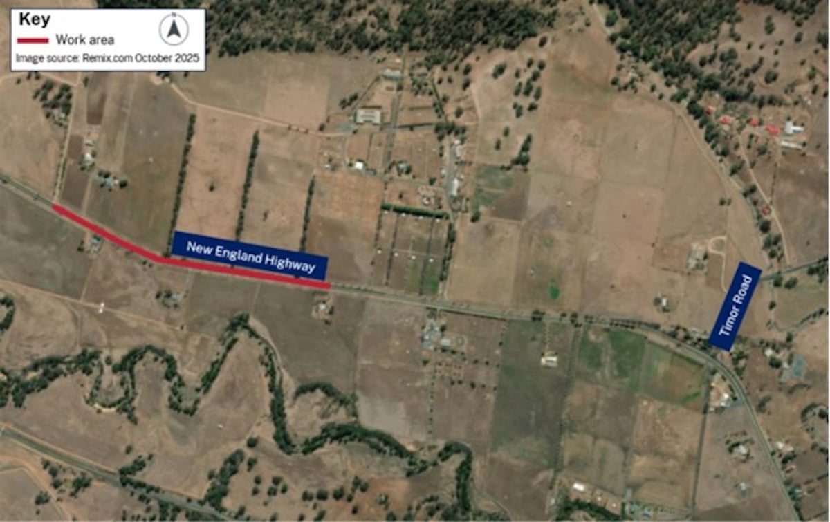 New England Highway maintenance works
