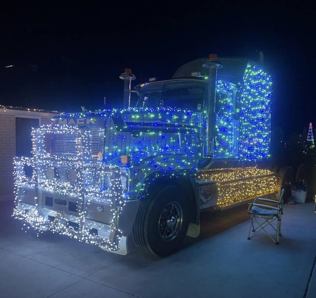 Macks all dressed up in Christmas lights as part of Queensland display