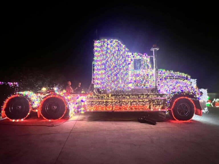 Macks all dressed up in Christmas lights as part of Queensland display