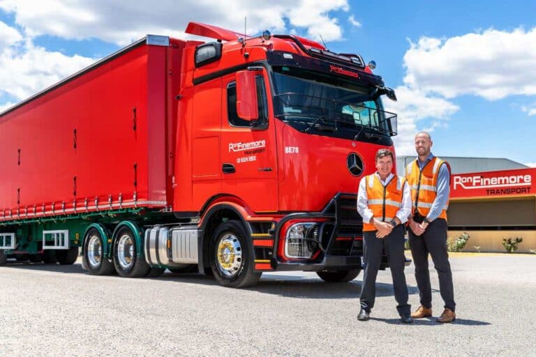Mercedes-Benz milestone for Ron Finemore Transport